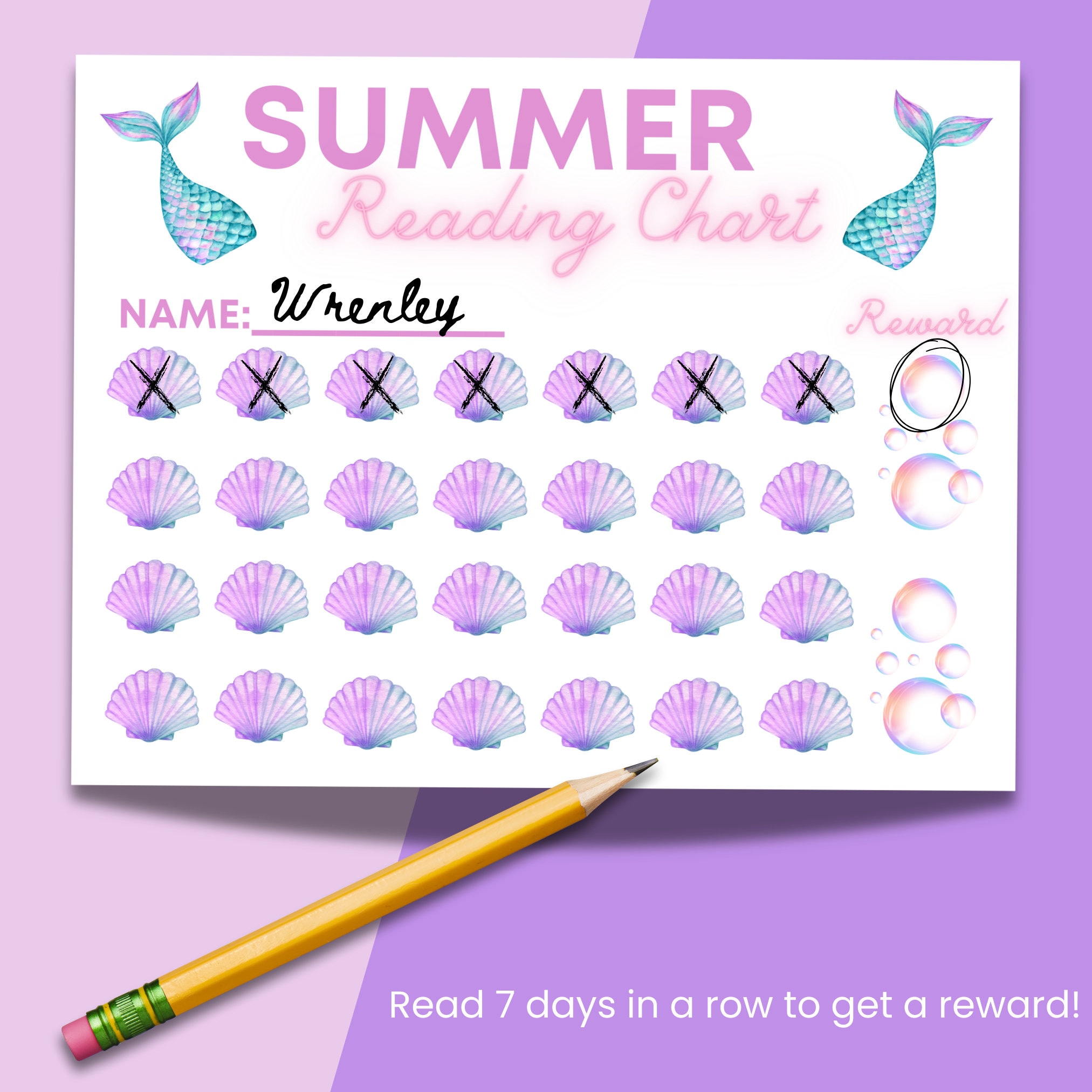 Summer Reading Chart for Kids, Summer Reading Log, Summer Reading Chart ...