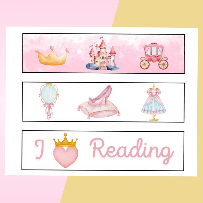 Princess Printable Bookmarks for Kids: Reading Tracker (digital ...
