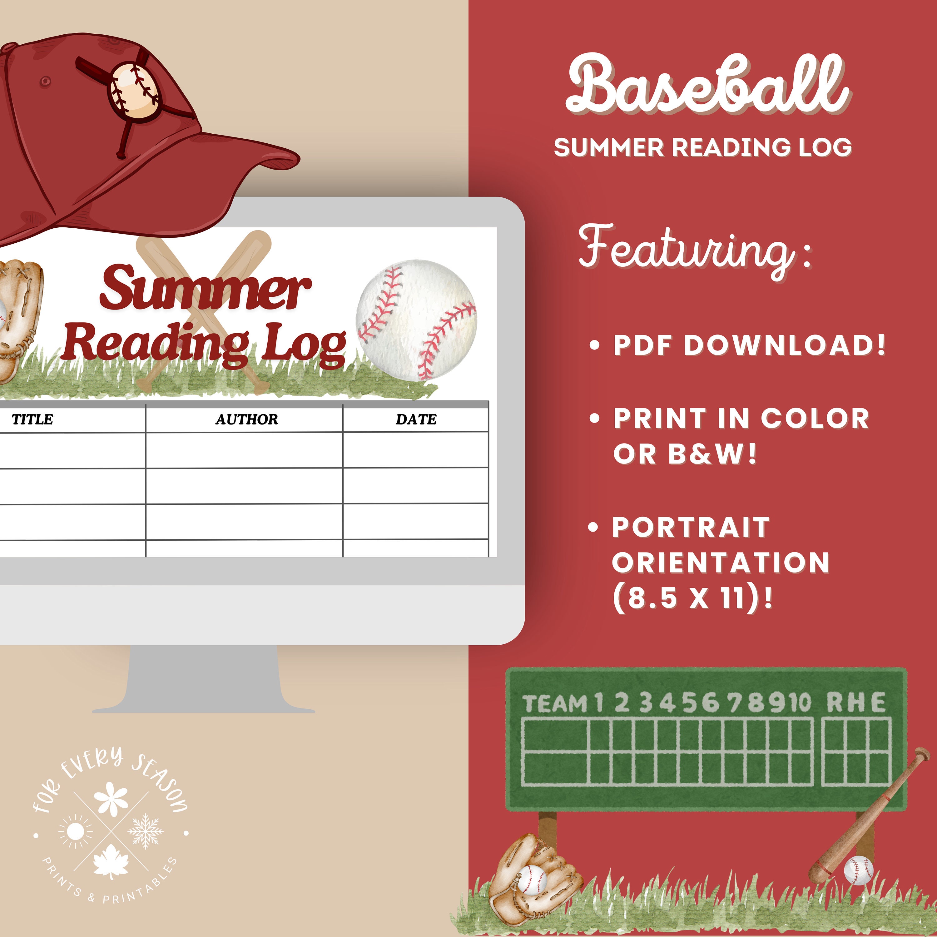 Summer Reading Log, Summer Reading Chart, Summer Reading, Summer ...