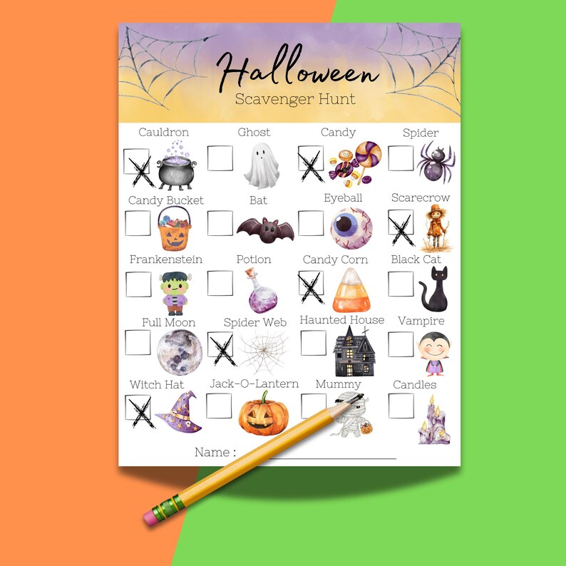Halloween Scavenger Hunt for Kids: Printable Treasure Hunt (PDF ...