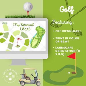 Golf Reward Chart for Kids: Fun Chore Tracker (digital Download) - Etsy
