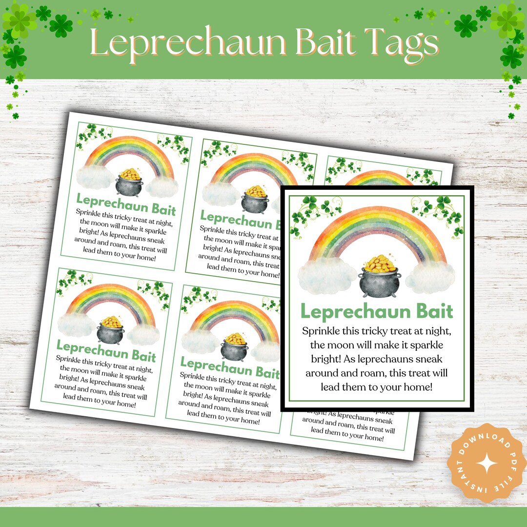 Leprechaun Bait Tag, Leprechaun Trap, Leprechaun Letter, Leprechaun ...