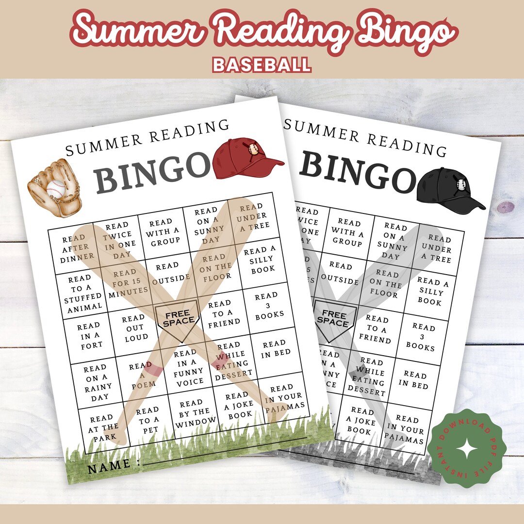 Summer Reading Bingo, Book Tracker, Reading Journal, Bingo Cards ...