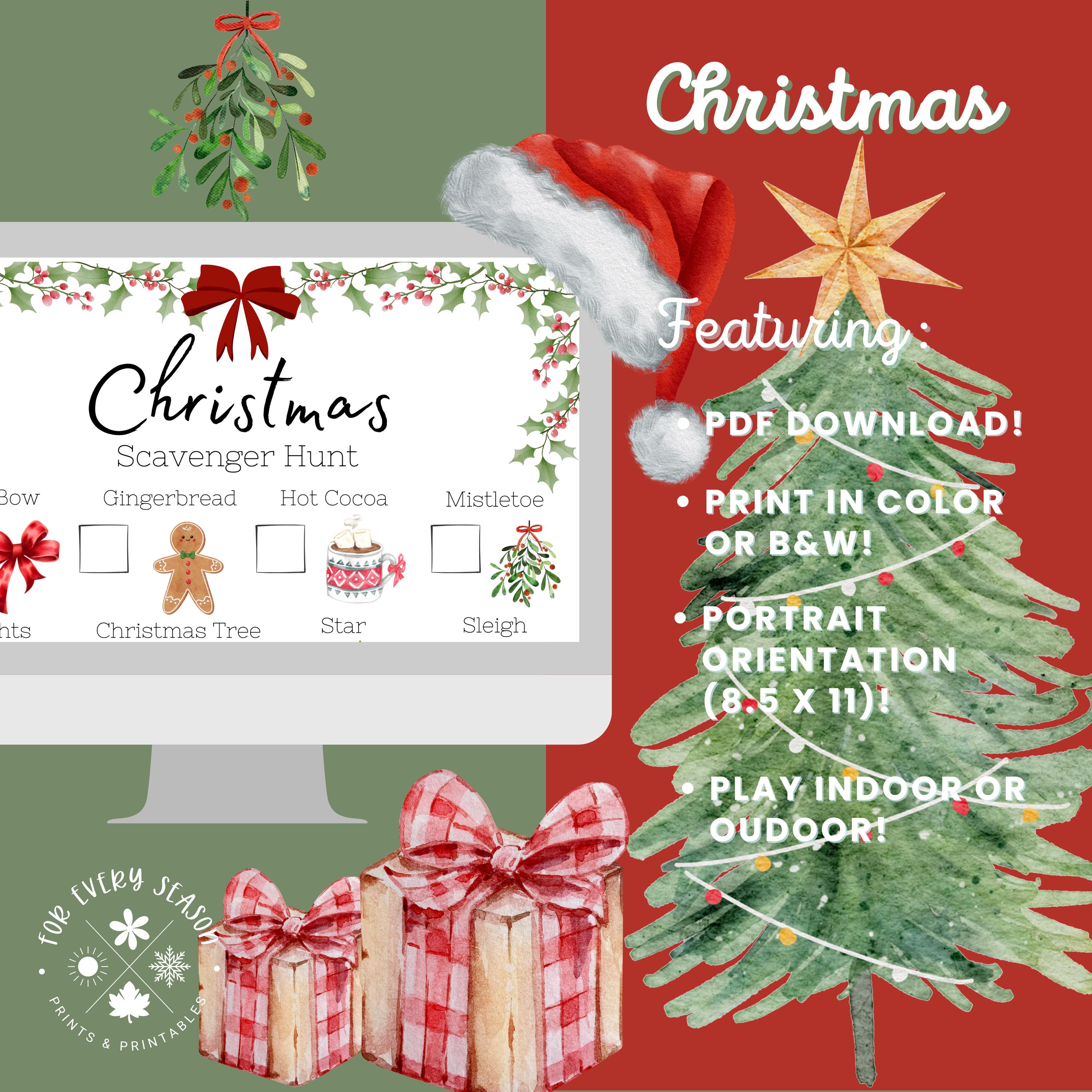Christmas Scavenger Hunt: Holiday Party Game (digital Download) - Etsy