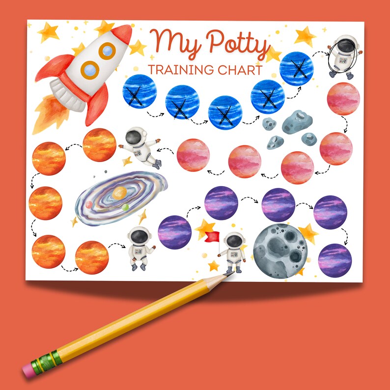 Potty Training Chart, Potty Training Tracker for Kids, Potty Training ...