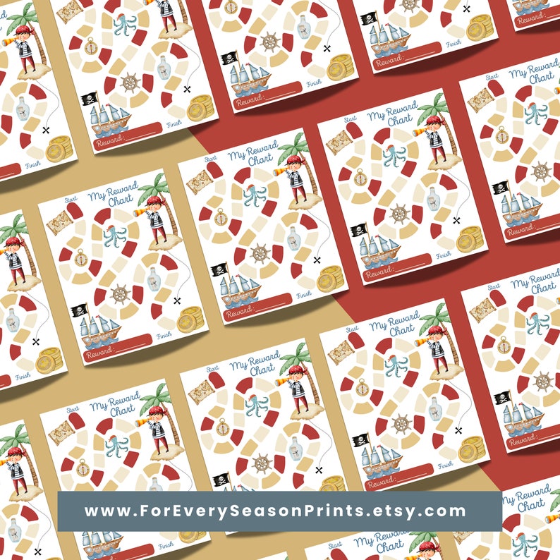 Pirate Reward Chart for Kids: Toddler Chore Chart (digital Download) - Etsy
