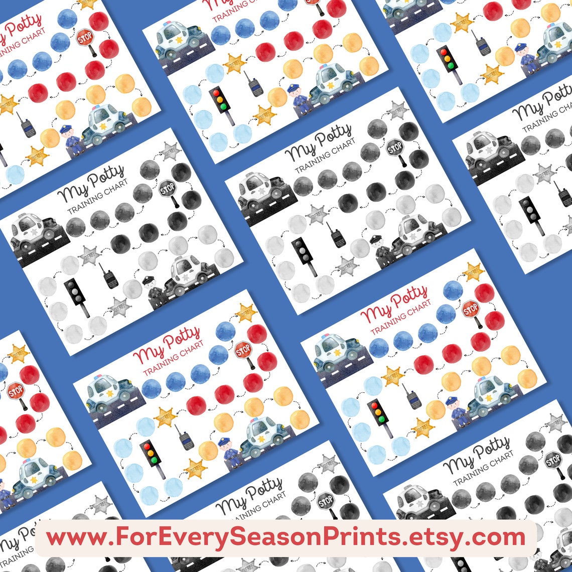 Potty Training Chart, Potty Training Tracker for Kids, Potty Training ...