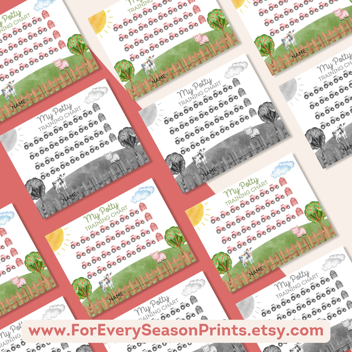 Potty Training Chart, Potty Training Tracker for Kids, Potty Training ...