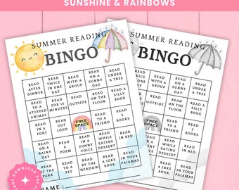 Summer Reading Bingo, Book Tracker, Reading Journal, Bingo Cards ...