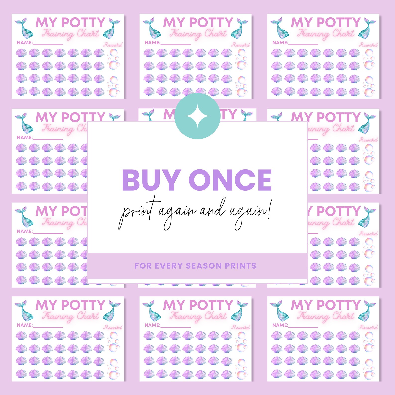 Potty Training Chart, Potty Training Tracker for Kids, Potty Training ...