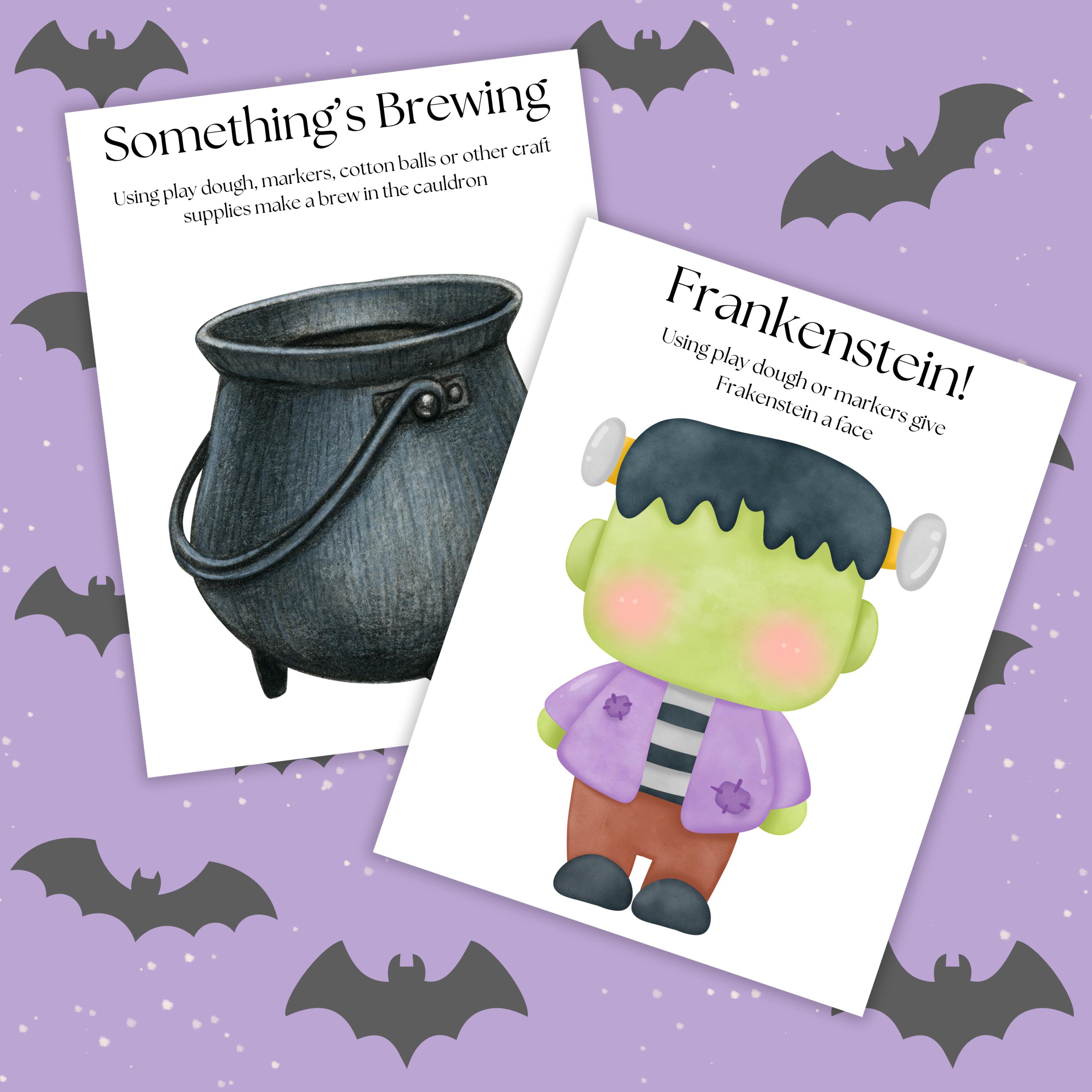 Halloween Playdough Mats: Printable Activity, Toddler Sensory Bin (PDF ...