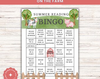 Summer Reading Bingo, Book Tracker, Reading Journal, Bingo Cards ...