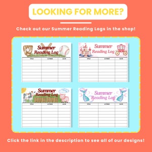 Summer Reading Log for Kids: Printable Book Tracker (PDF Download) - Etsy