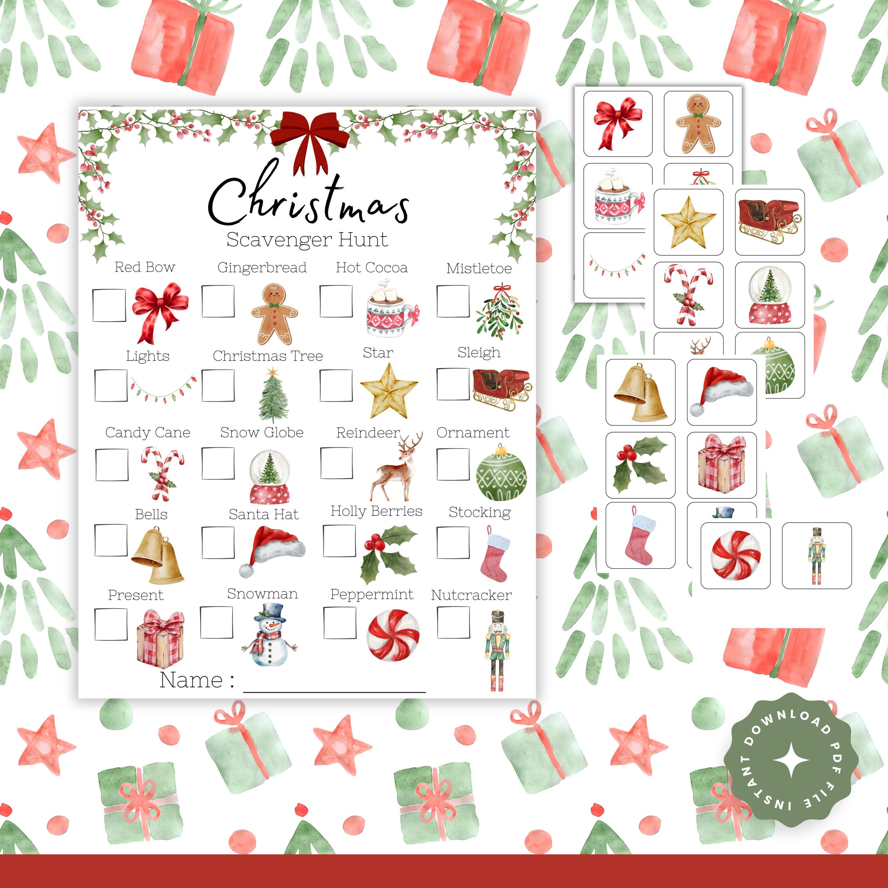 Christmas Scavenger Hunt: Holiday Party Game (digital Download) - Etsy
