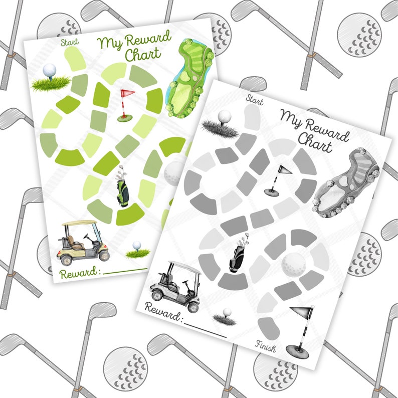 Golf Reward Chart for Kids: Fun Chore Tracker (digital Download) - Etsy