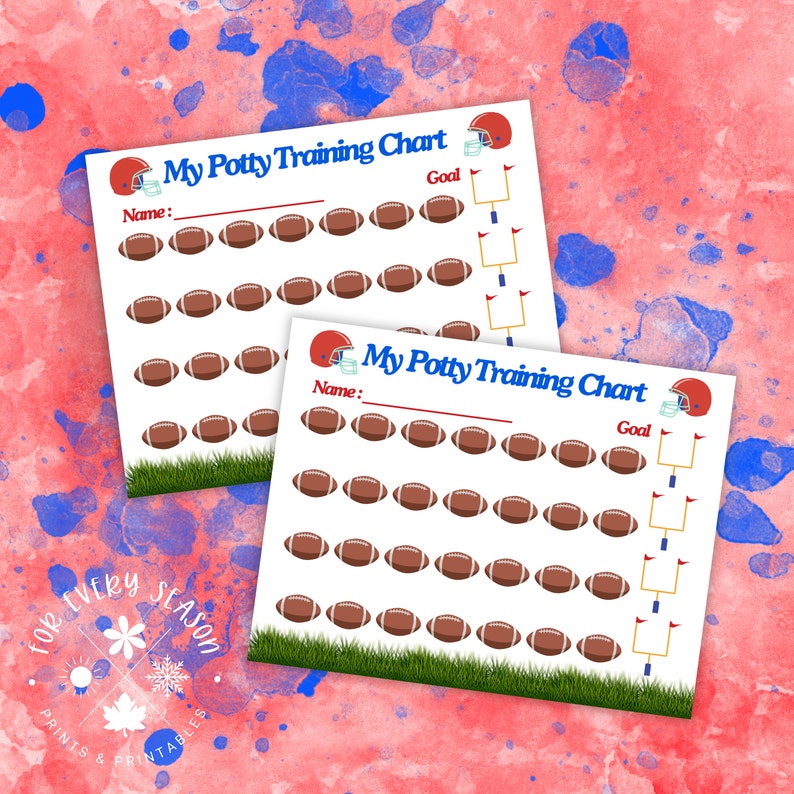 Football Potty Training Chart: Visual Tracker & Reward (digital ...