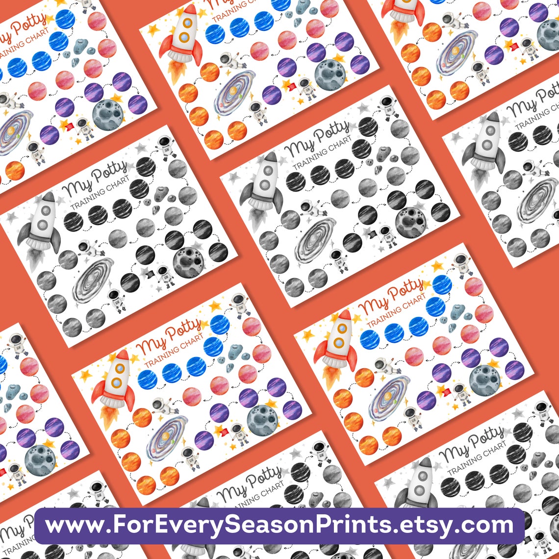 Potty Training Chart, Potty Training Tracker for Kids, Potty Training ...