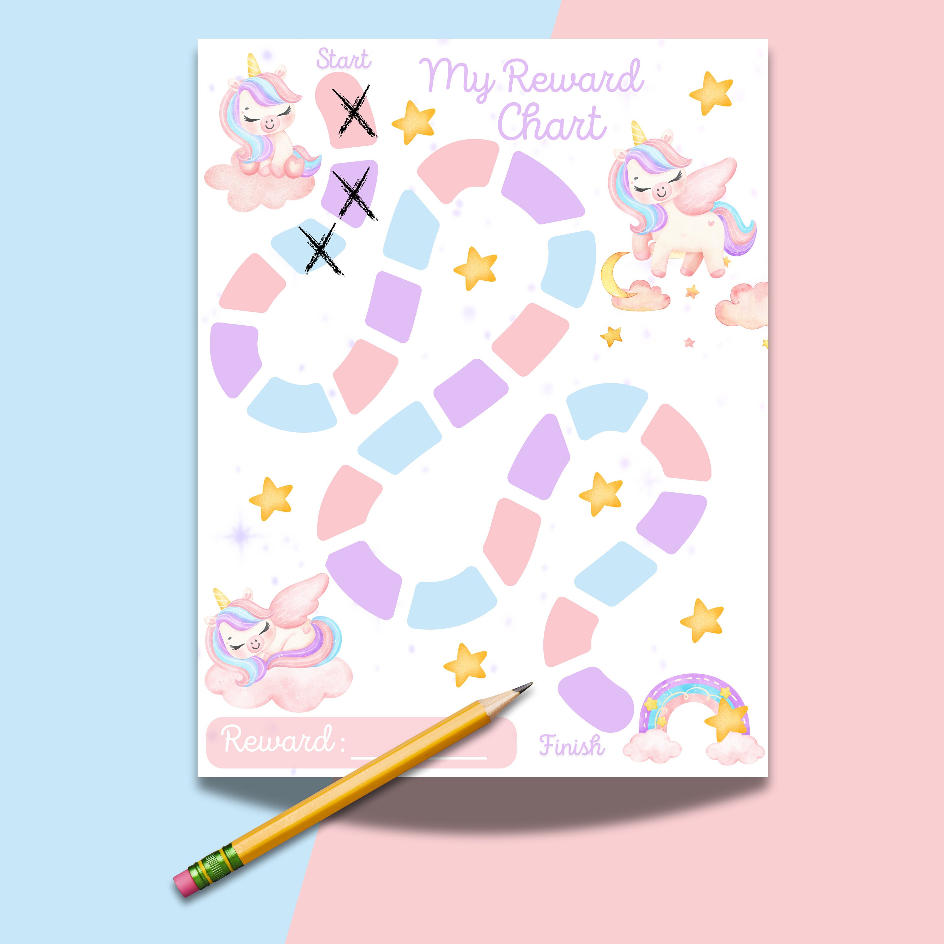 Unicorn Reward Chart for Kids: Printable Chore Chart (PDF) - Etsy