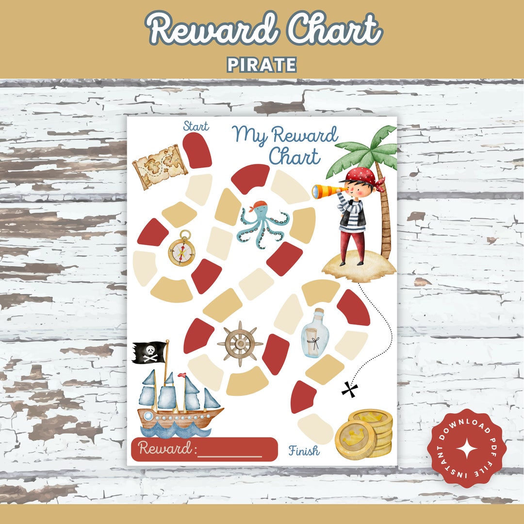 Pirate Reward Chart for Kids: Toddler Chore Chart (digital Download) - Etsy
