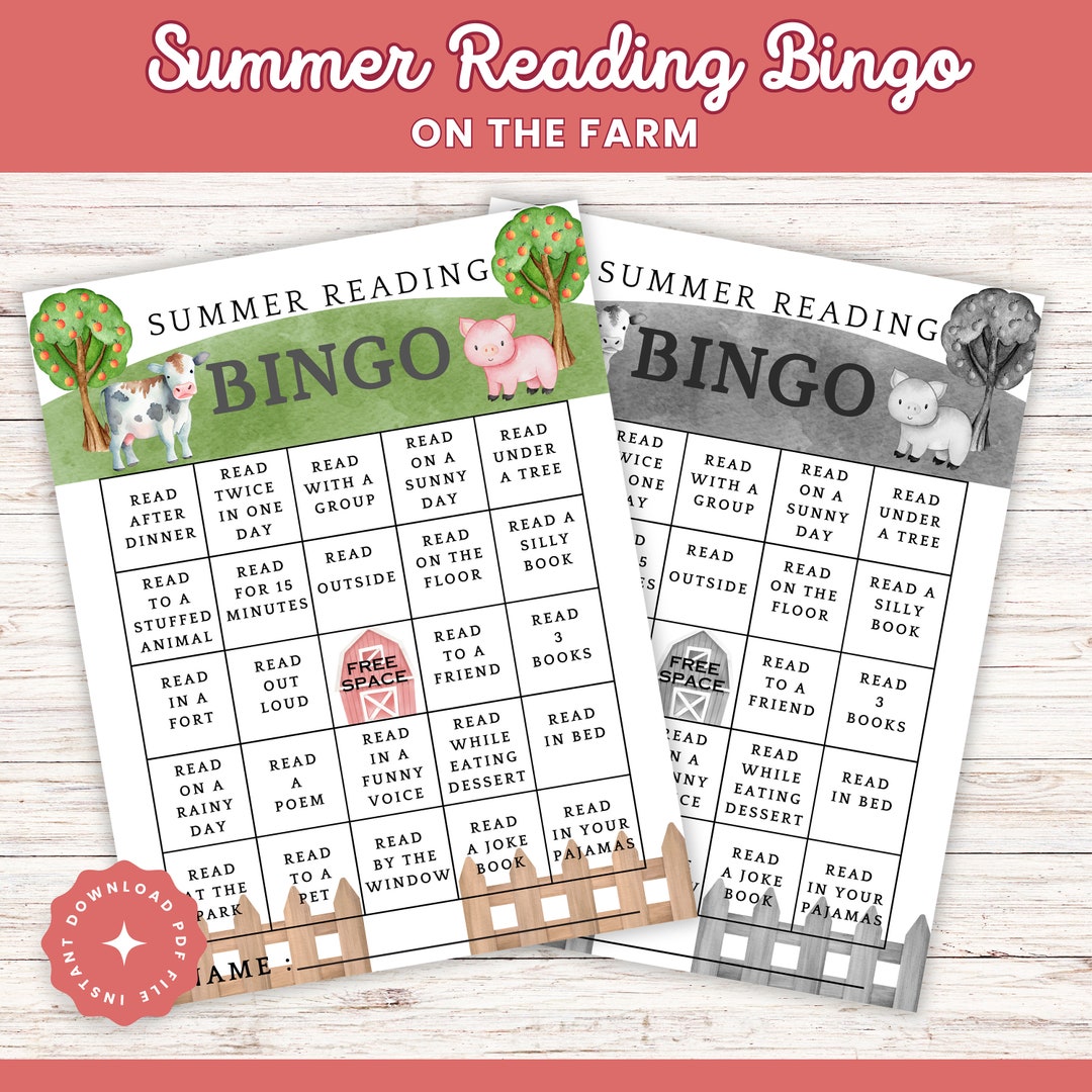Summer Reading Bingo, Book Tracker, Reading Journal, Bingo Cards ...