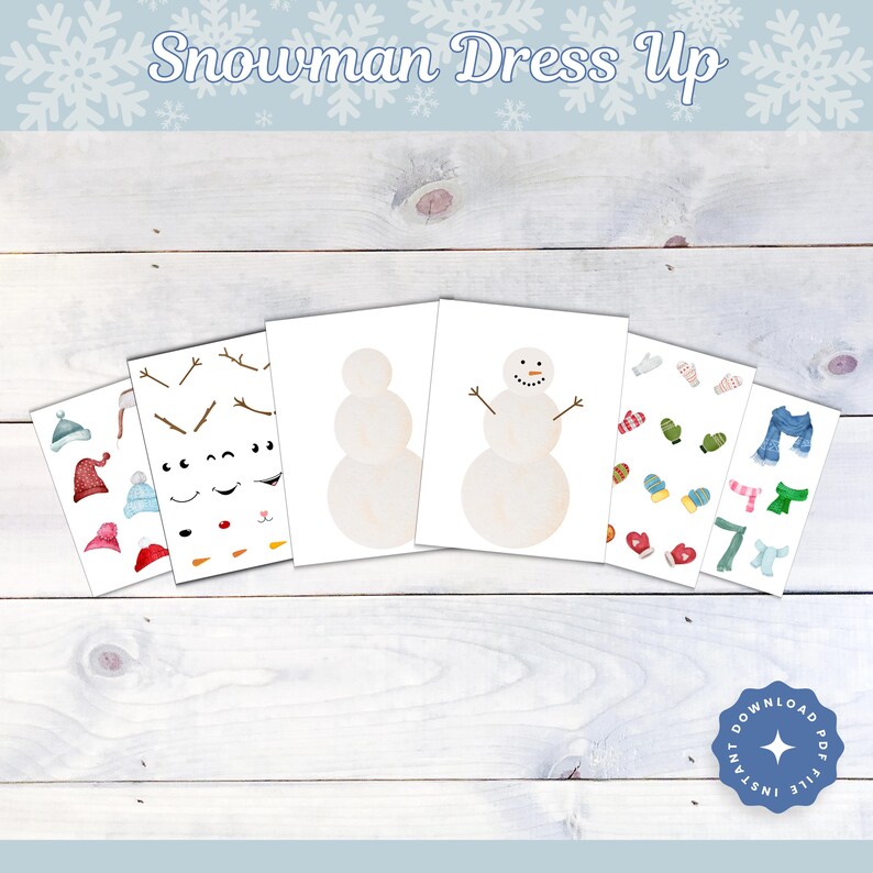 Printable Snowman Dress up Activity: DIY Winter Craft (digital Download ...