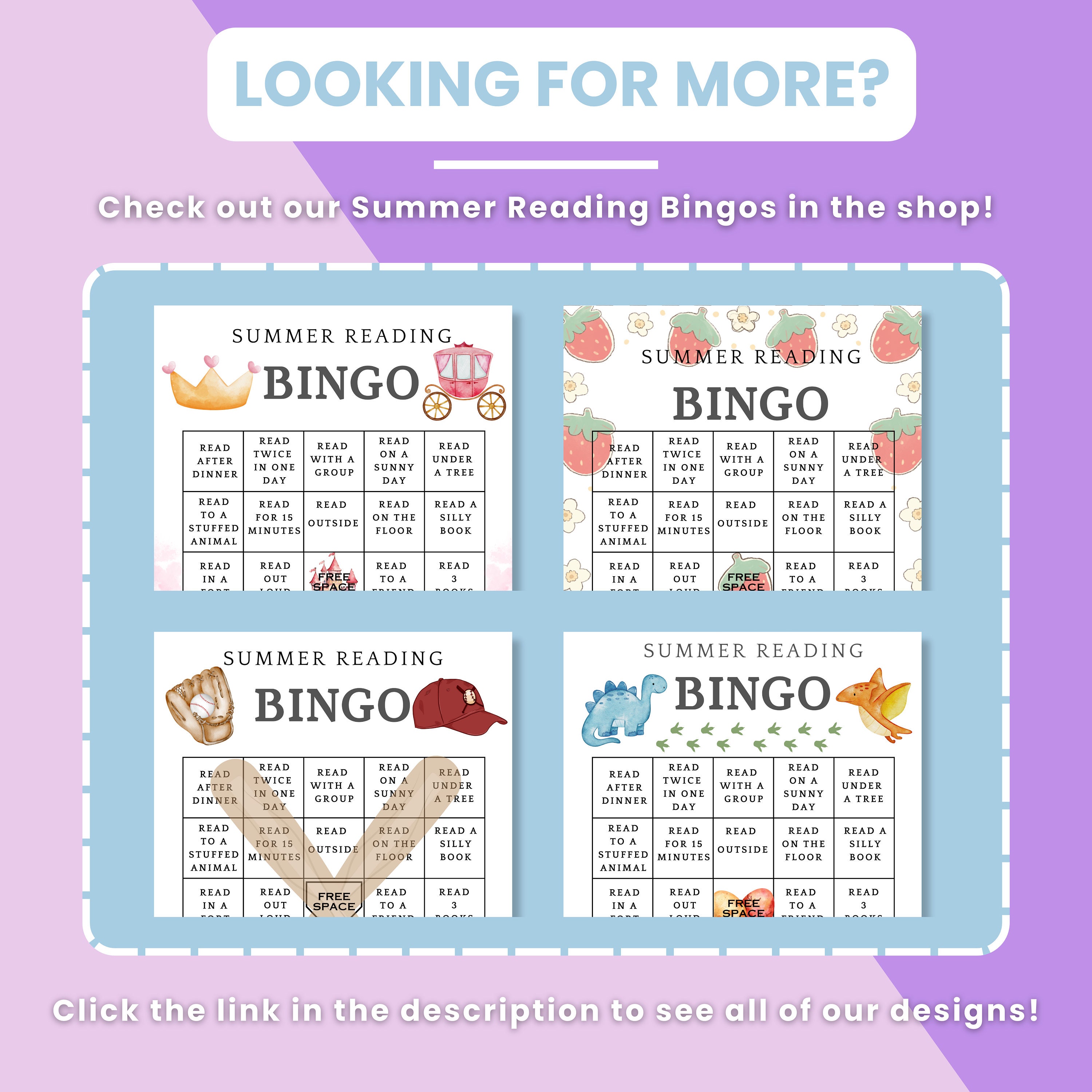 Mermaid Summer Reading Bingo for Kids: Printable Book Tracker (digital ...
