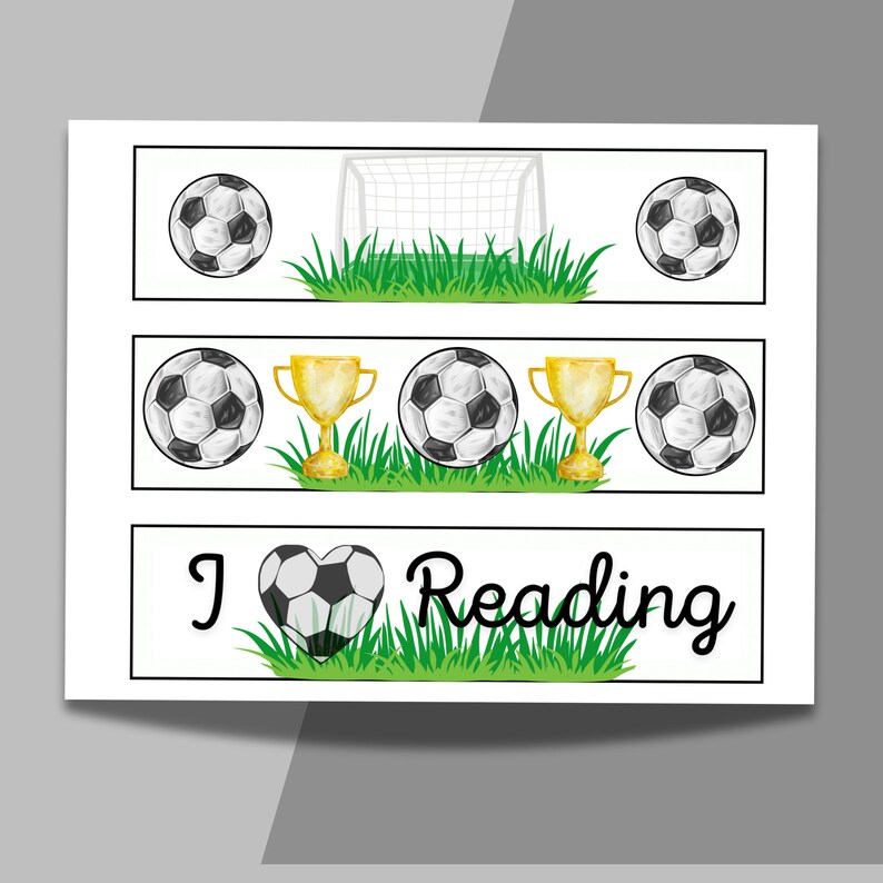 Printable Soccer Bookmarks for Kids: Reading Tracker (digital Download ...