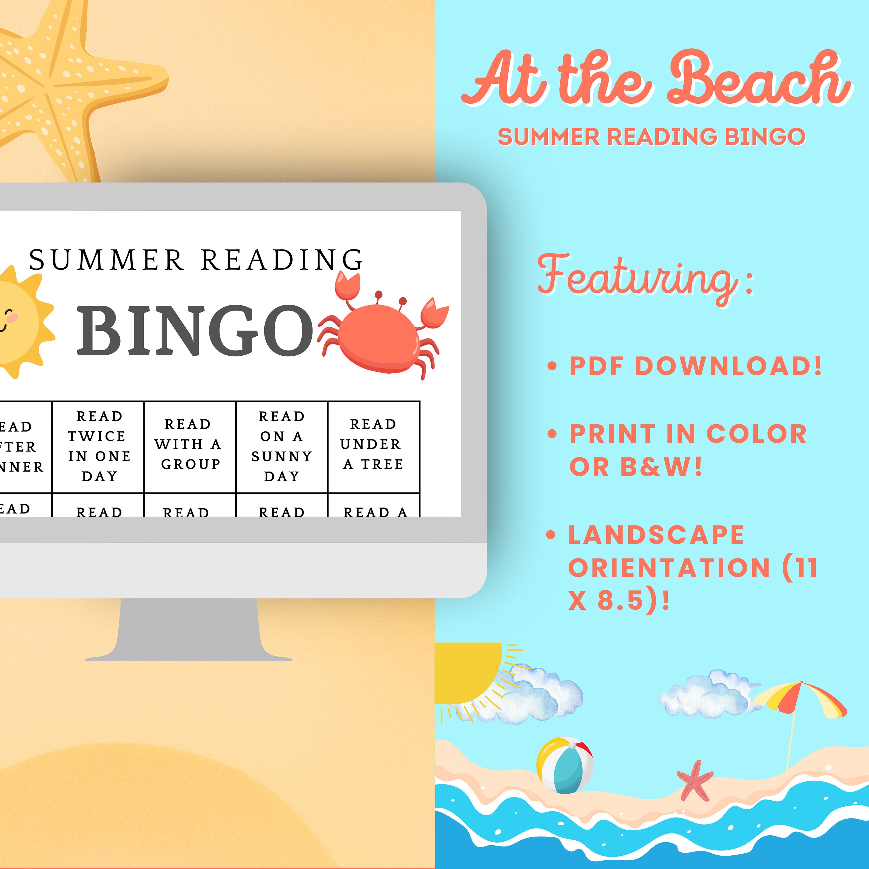 Summer Reading Bingo, Book Tracker, Reading Journal, Bingo Cards ...