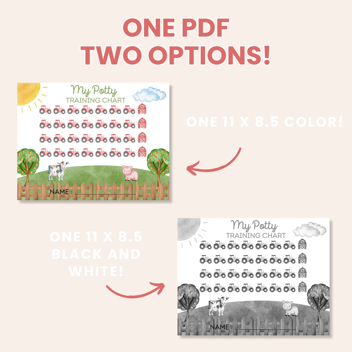 Potty Training Chart, Potty Training Tracker for Kids, Potty Training ...