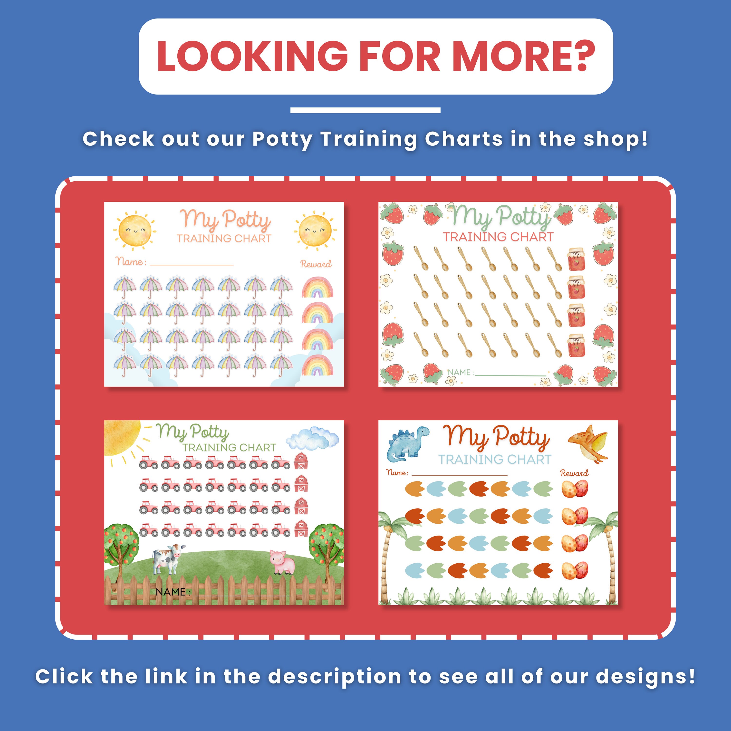 Potty Training Chart, Potty Training Tracker for Kids, Potty Training ...