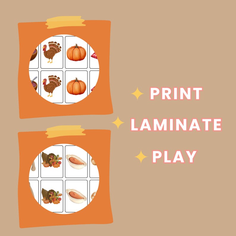 Thanksgiving Memory Matching Game: Printable Preschool Activity ...