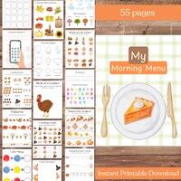 Fall Flashcards Printable | Autumn Learning Cards for Kids | Preschool ...