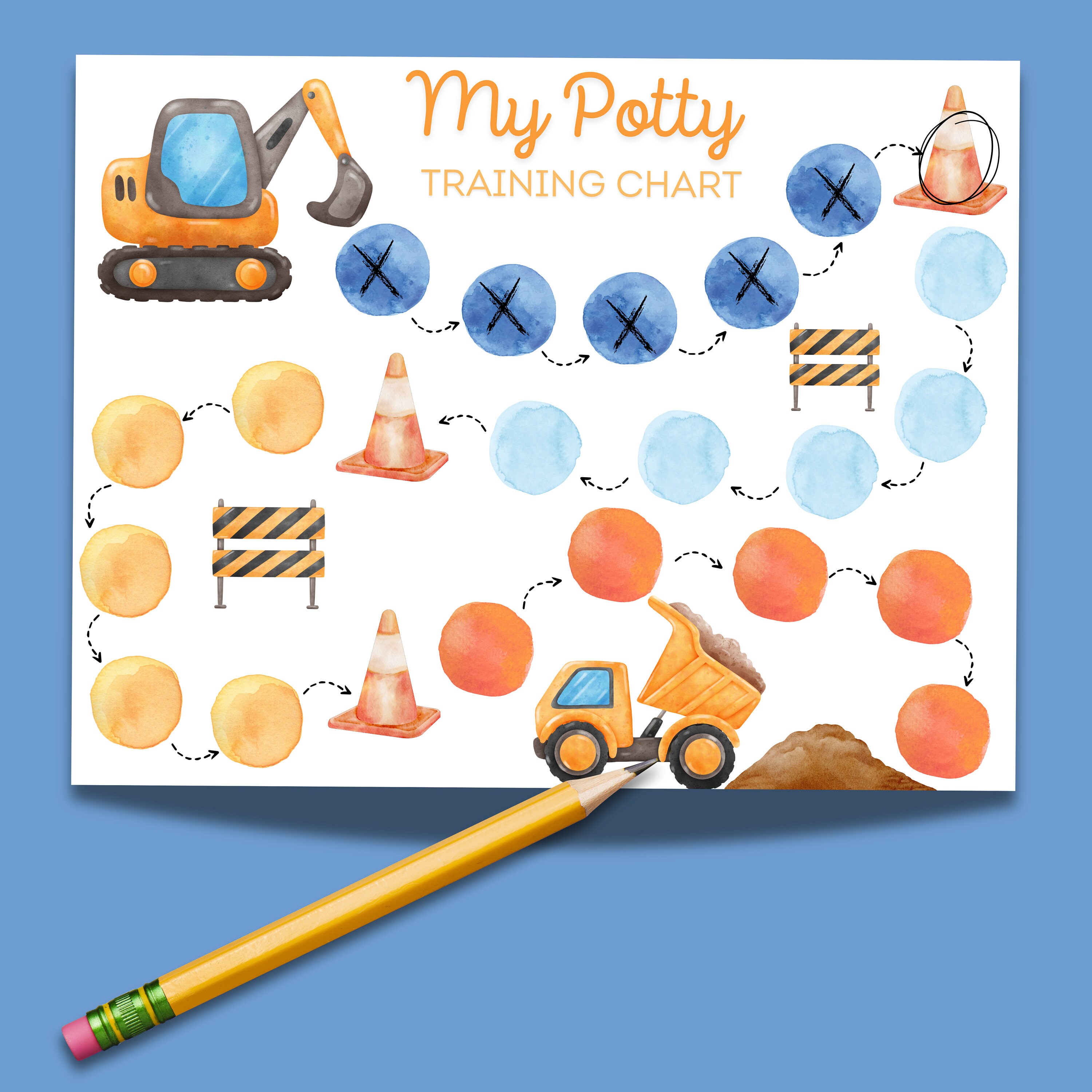 Potty Training Chart, Potty Training Tracker for Kids, Potty Training ...