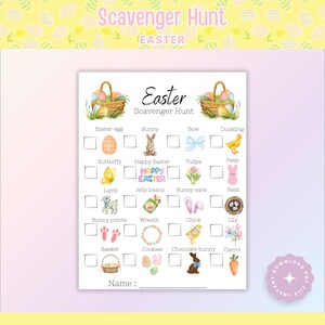 Easter Scavenger Hunt, Outdoor Easter Scavenger Hunt, Easter Scavenger ...