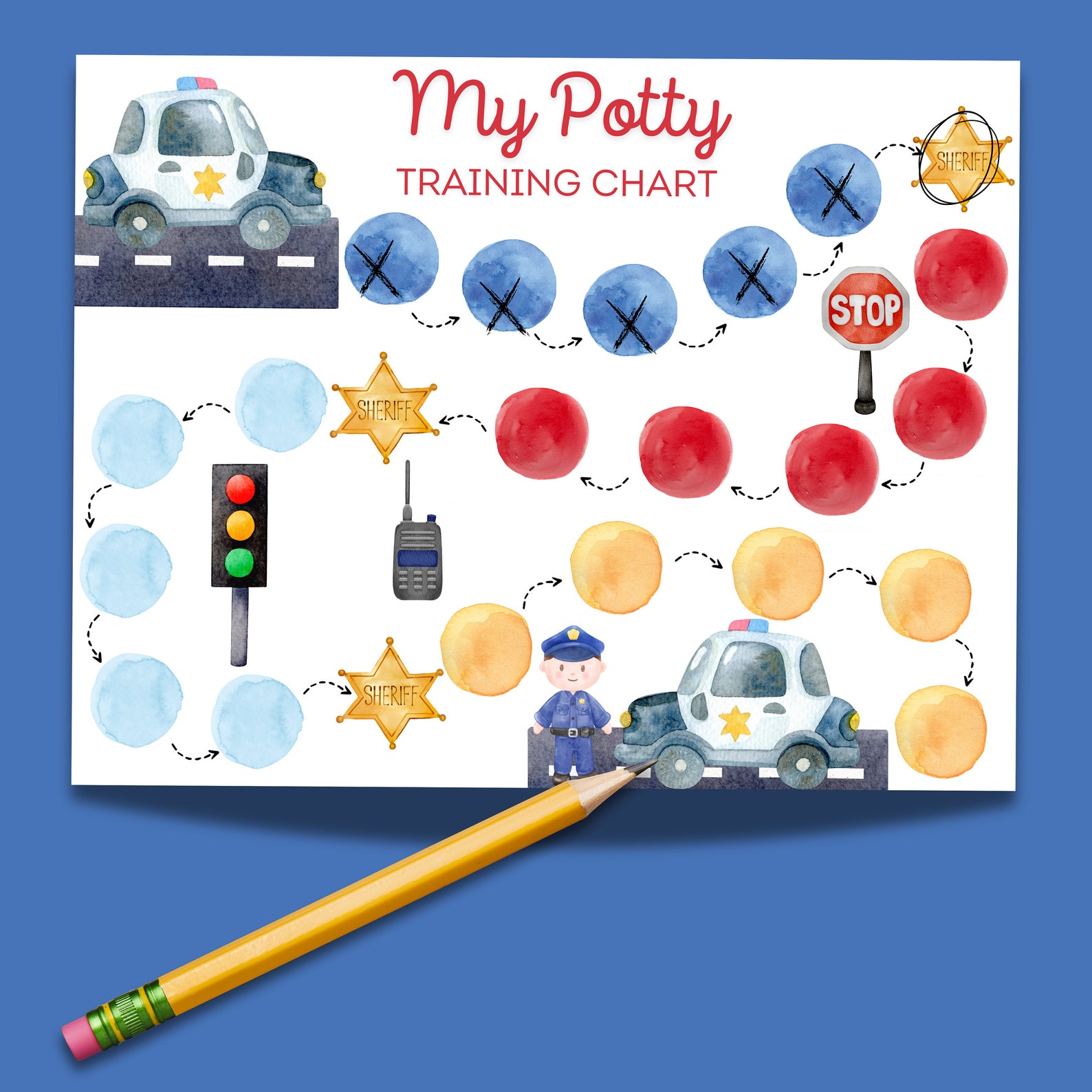 Potty Training Chart, Potty Training Tracker for Kids, Potty Training ...