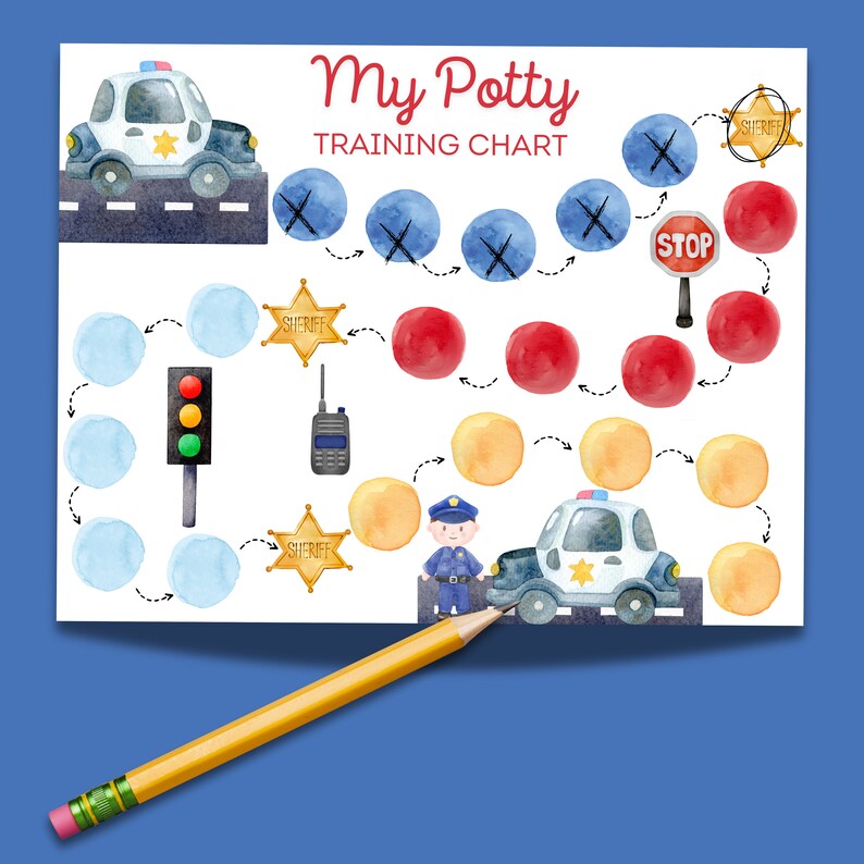 Potty Training Chart, Potty Training Tracker for Kids, Potty Training ...