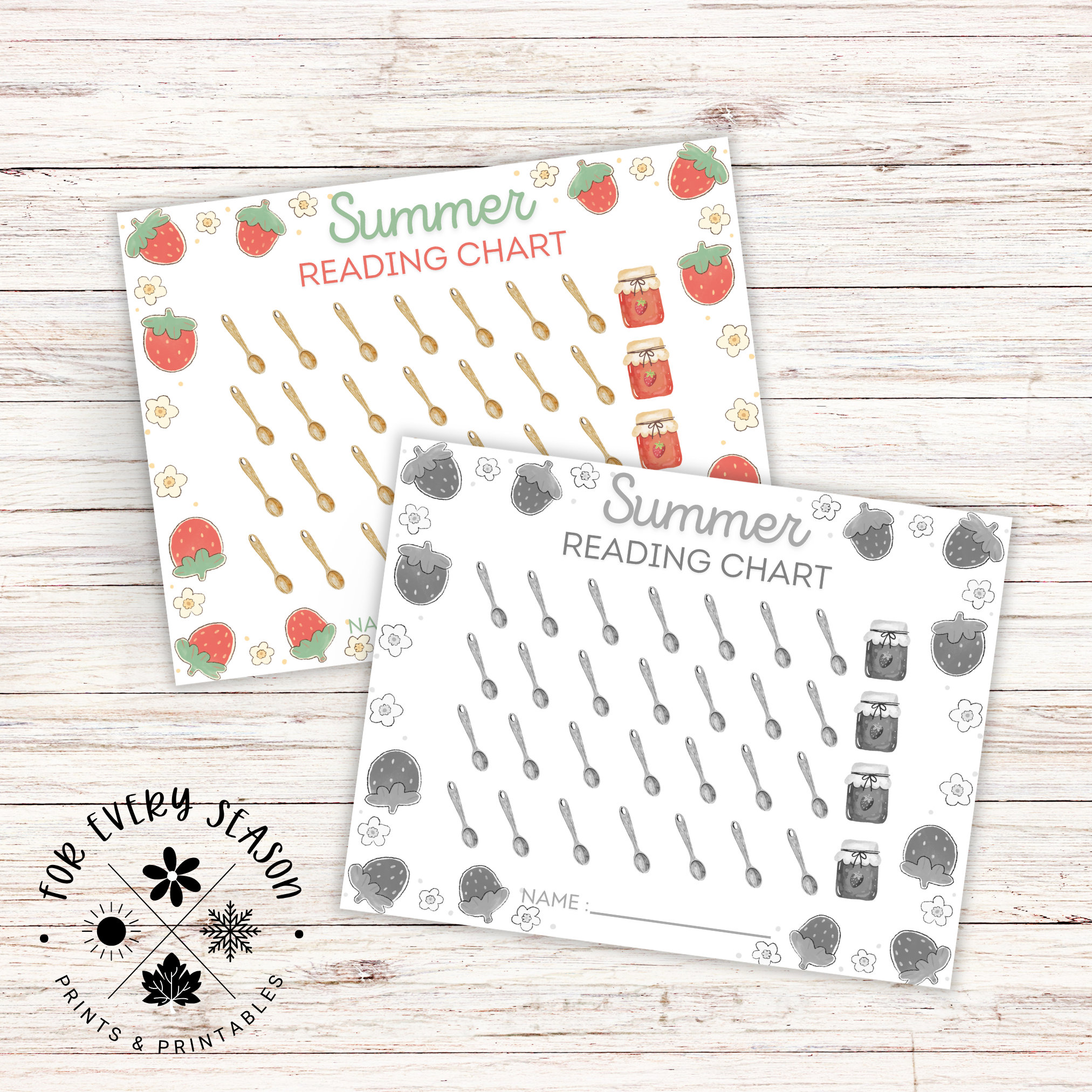 Summer Reading Chart for Kids, Summer Reading Log, Summer Reading Chart ...