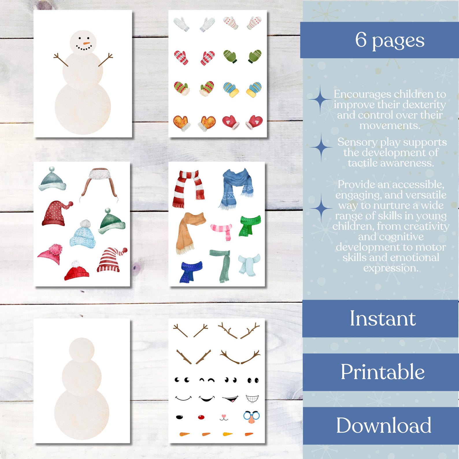 Printable Snowman Dress up Activity: DIY Winter Craft (digital Download ...
