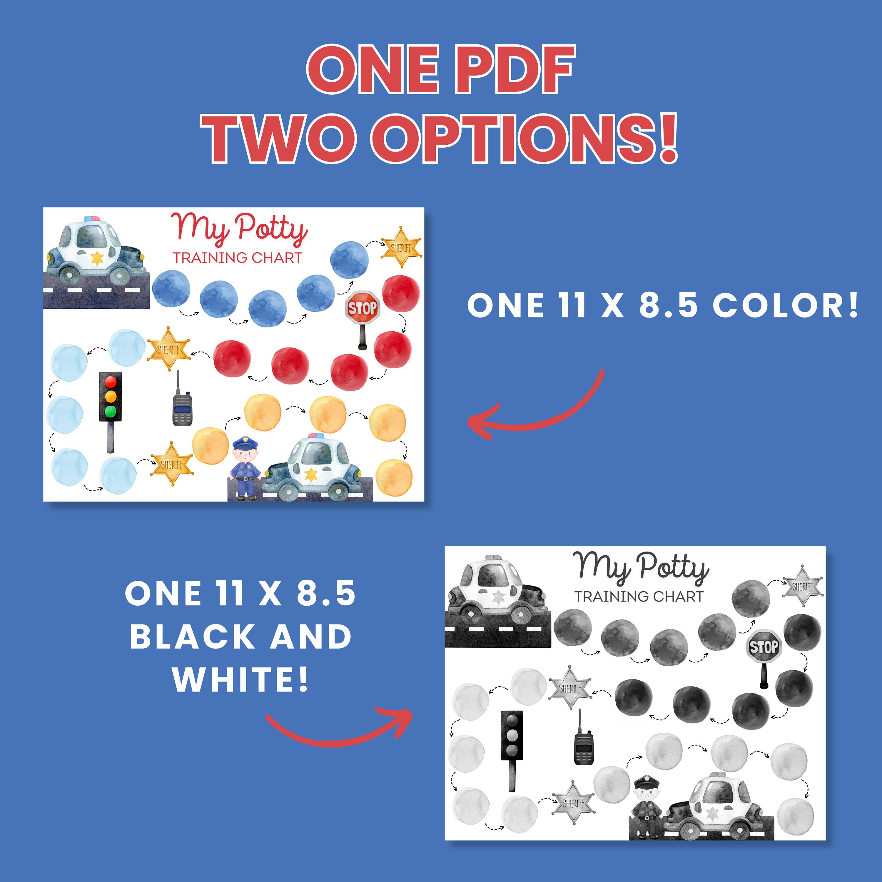 Potty Training Chart, Potty Training Tracker for Kids, Potty Training ...