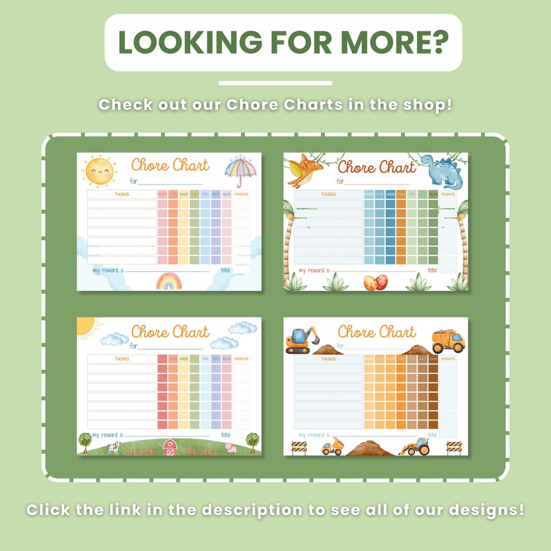 Dinosaur Chore Chart for Kids: Printable Weekly Routine (PDF) - Etsy