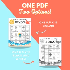 Summer Reading Bingo, Book Tracker, Reading Journal, Bingo Cards ...