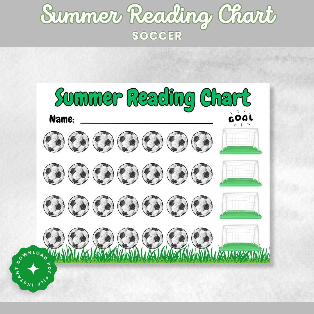 Summer Reading Chart for Kids, Summer Reading Log, Summer Reading Chart ...