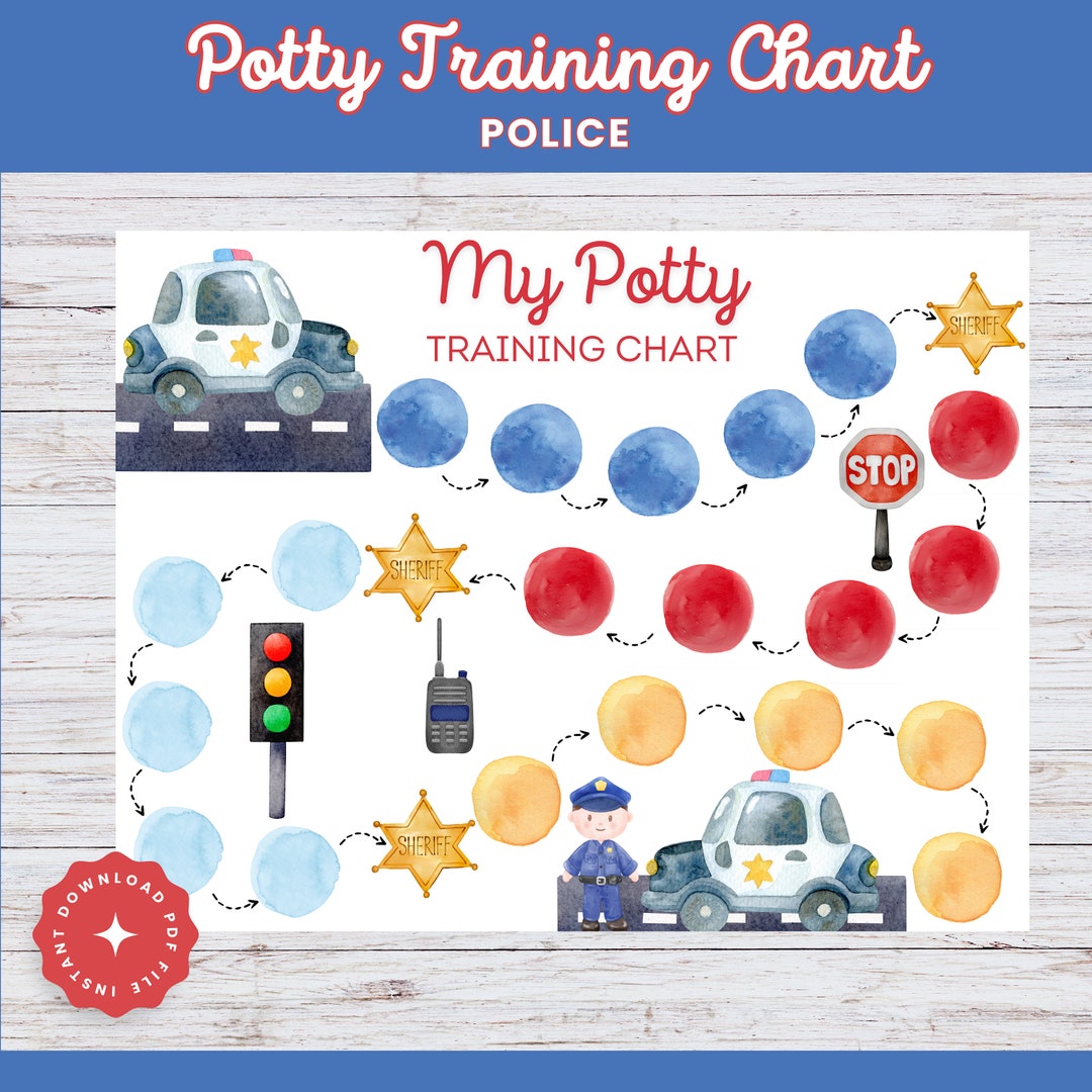 Potty Training Chart, Potty Training Tracker for Kids, Potty Training ...