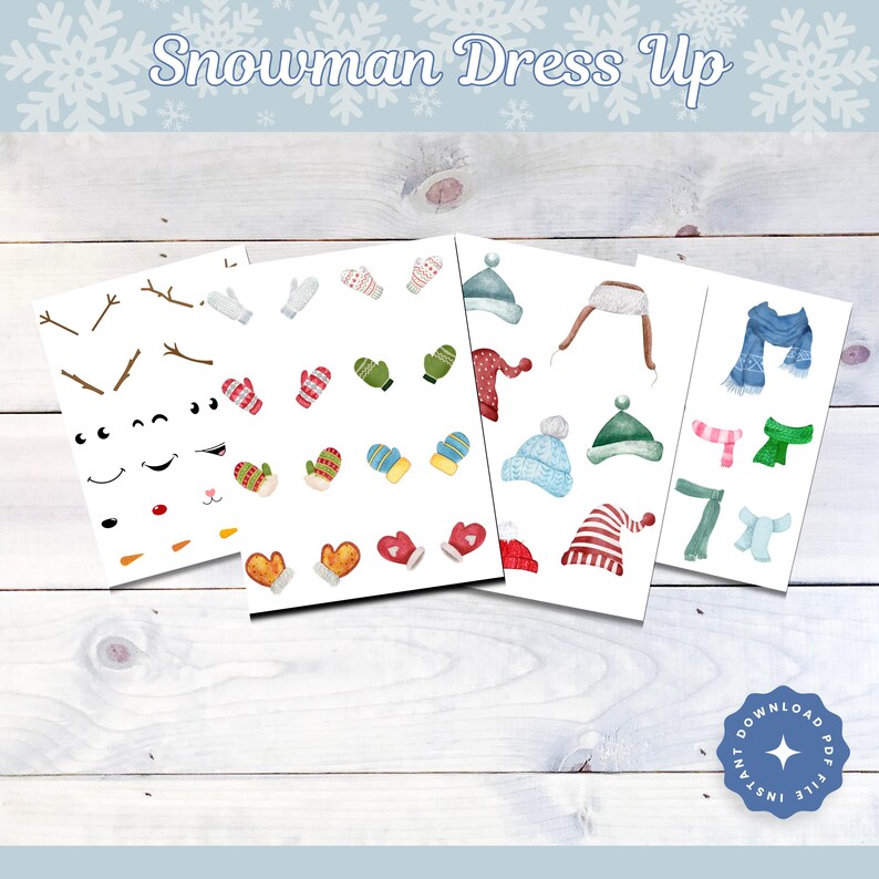 Printable Snowman Dress up Activity: DIY Winter Craft (digital Download ...