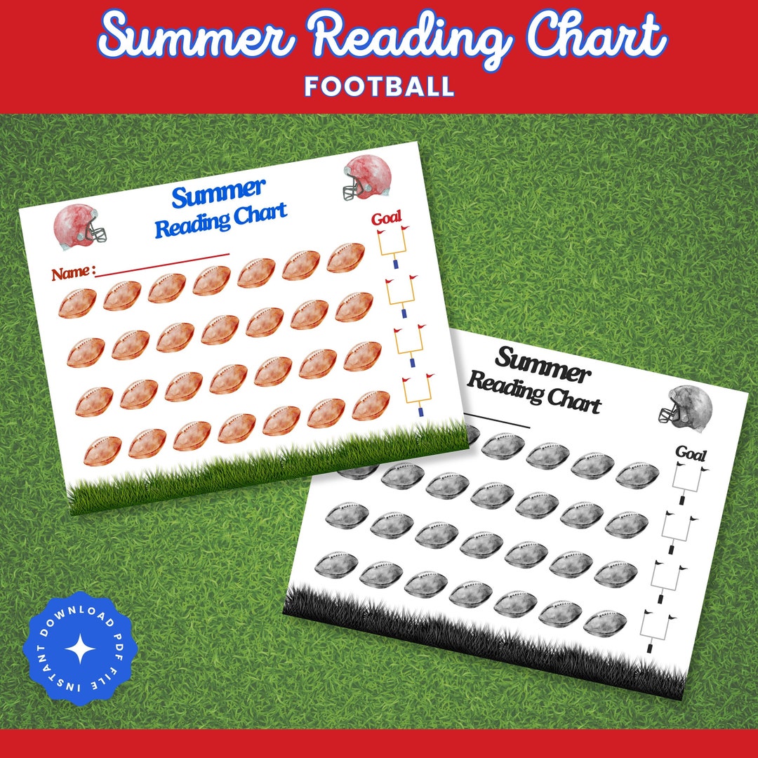 Summer Reading Chart for Kids, Summer Reading Log, Summer Reading Chart ...