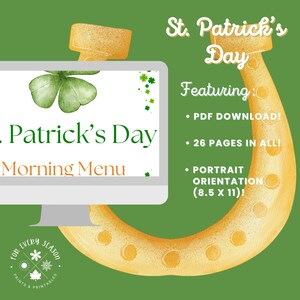 Prek Morning Menu, St. Patrick's Day Menu, Toddler Busy Book, Morning ...