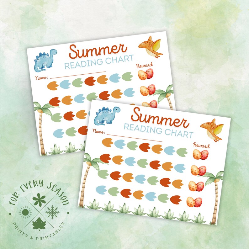 Summer Reading Chart for Kids, Summer Reading Log, Summer Reading Chart ...