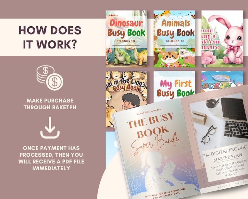 The Busy Book Super Bundle the Digital Product Master Plan - Etsy