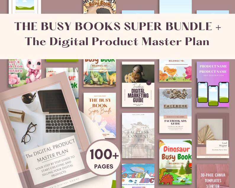 The Busy Book Super Bundle the Digital Product Master Plan - Etsy
