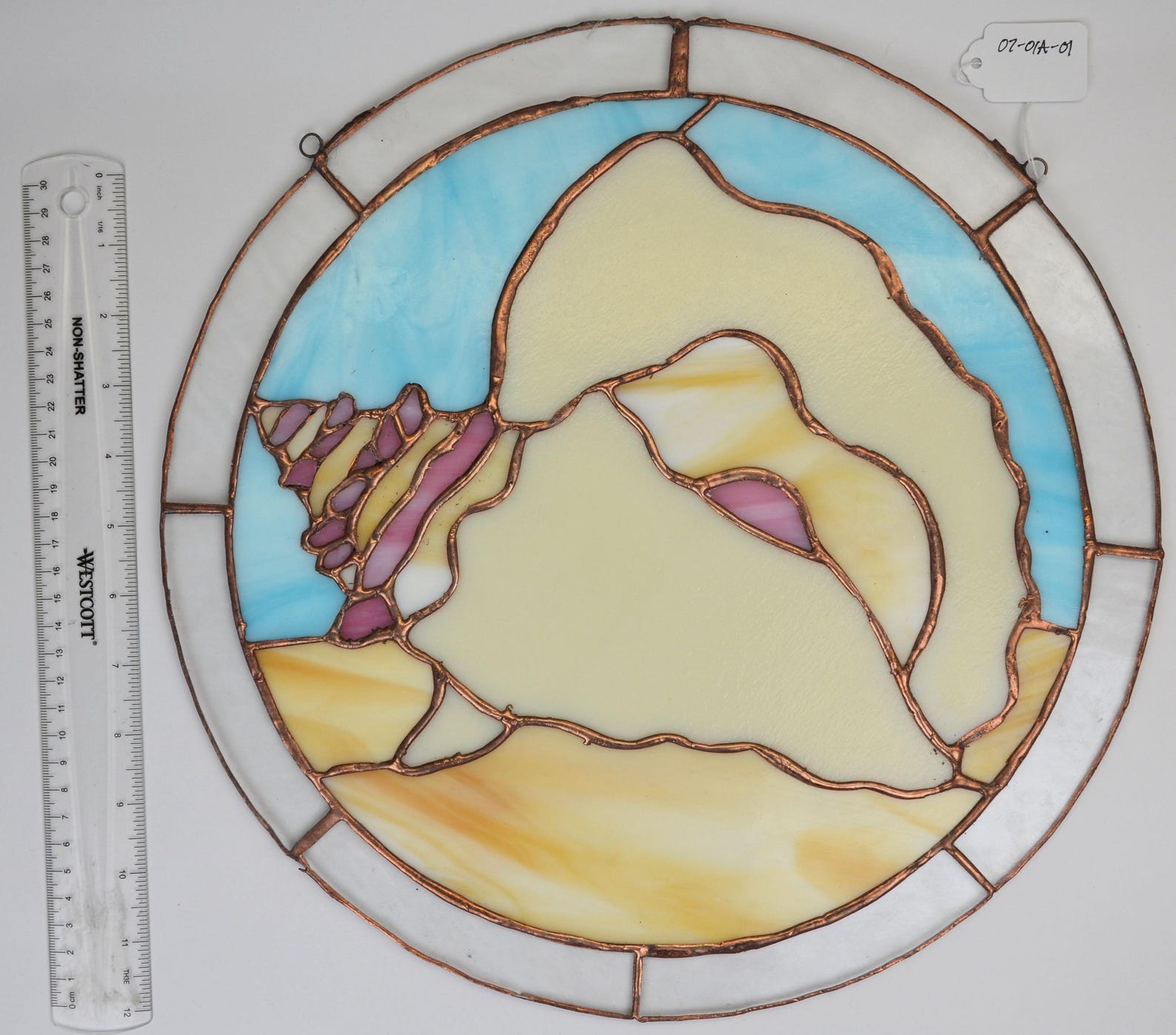 Conch Shell Stained Glass Panel (14" X 14") - Etsy